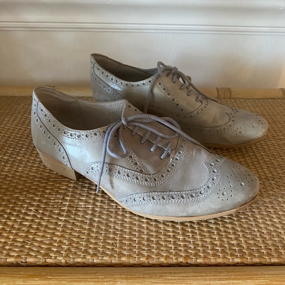 Minelli | Shoes | Vintage Minelli Paris Grey Leather Oxford Shoes ...